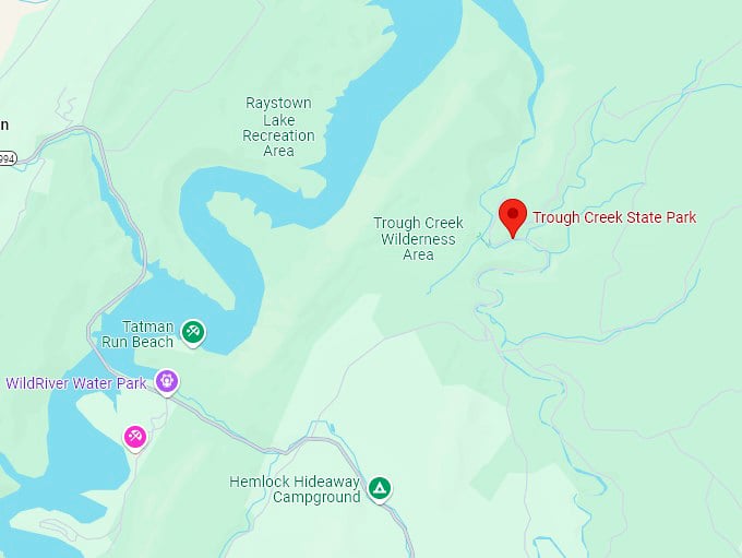 16. trough creek state park map