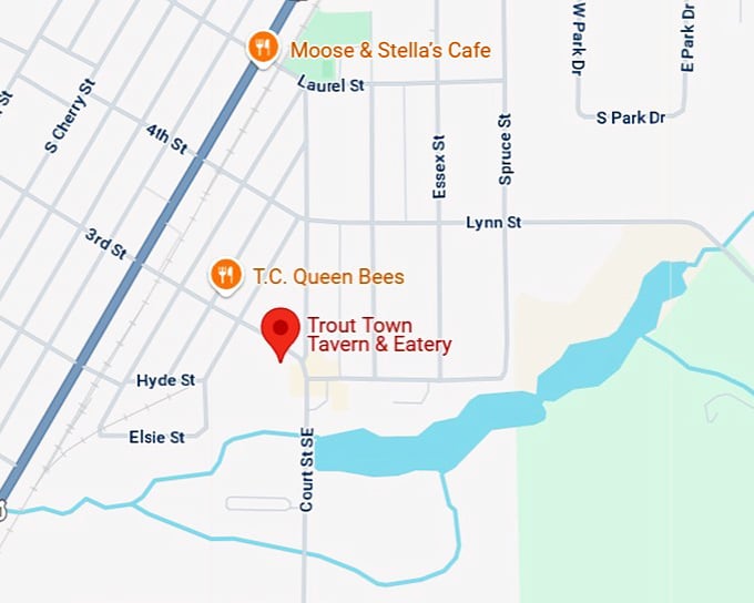 16. trout town tavern & eatery map
