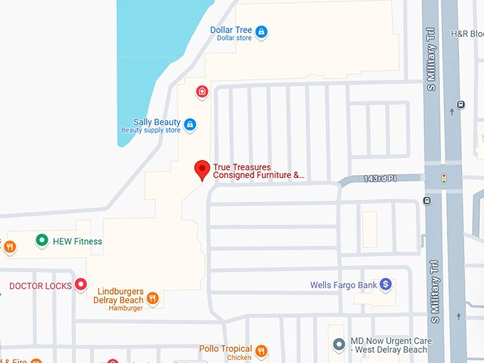 16. true treasures consigned furniture & home decor map