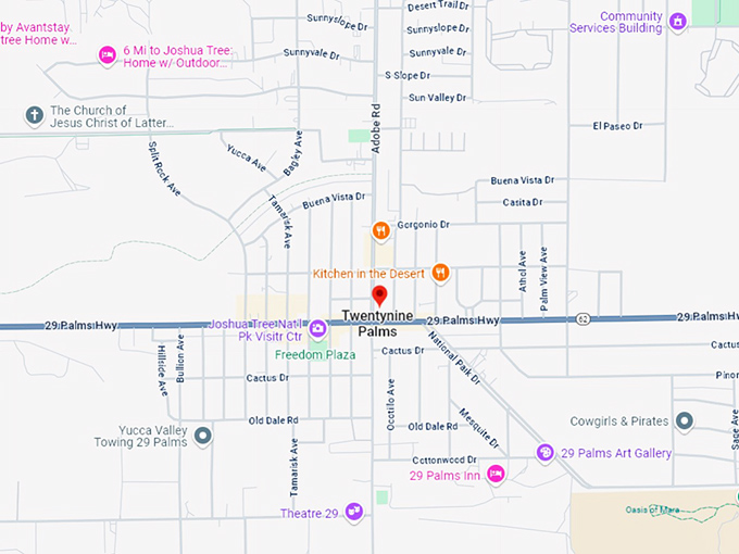 16. twentynine palms map
