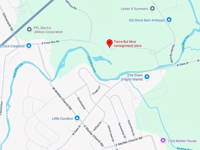 16. twice but nice consignment store map