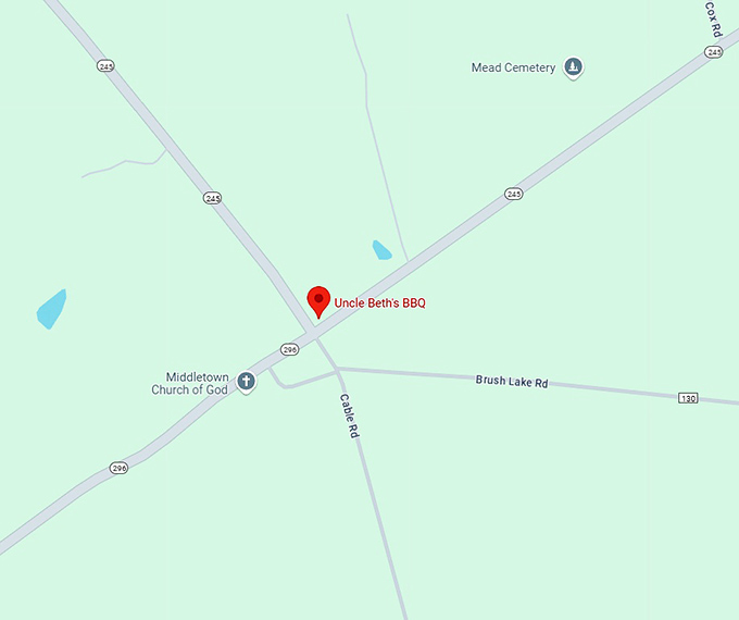 16. uncle beth's bbq map