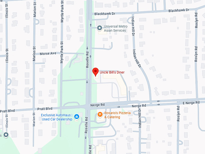 16. uncle bill's diner map