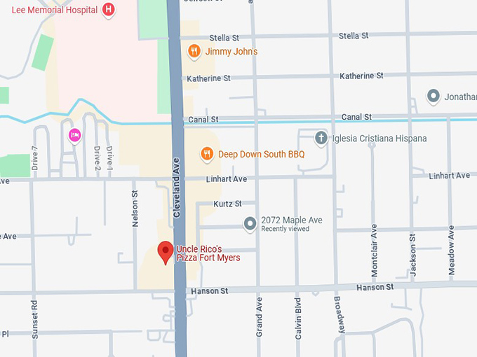 16. uncle rico's pizza fort myers map