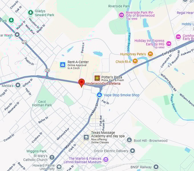 16. underwood's cafeteria map