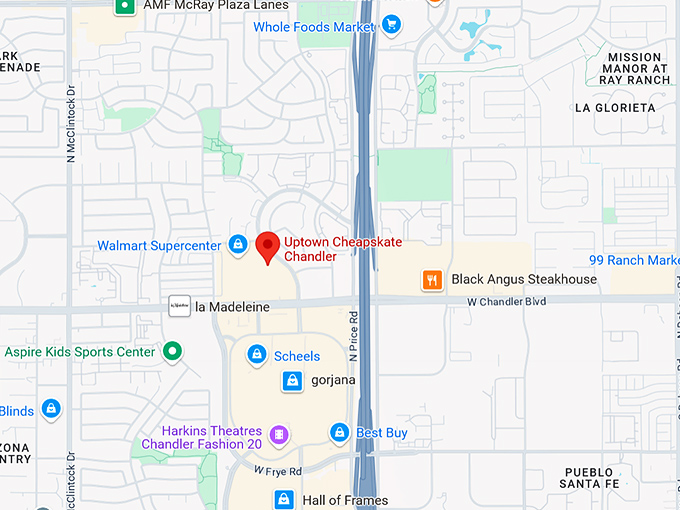16. uptown cheapskate chandler map
