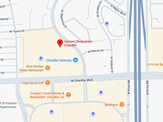 16. uptown cheapskate chandler map
