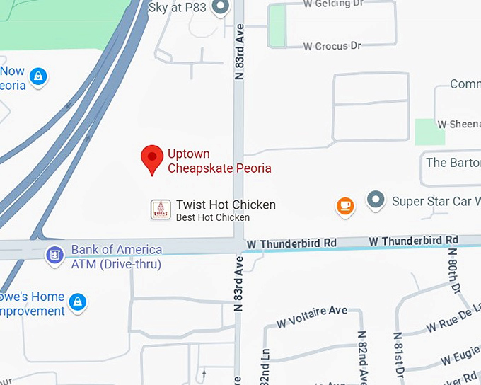 16. uptown cheapskate peoria map