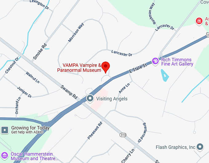 16. vampa vampire & paranormal museum map
