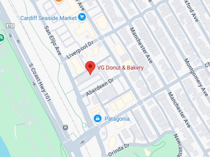 16. vg donut & bakery map