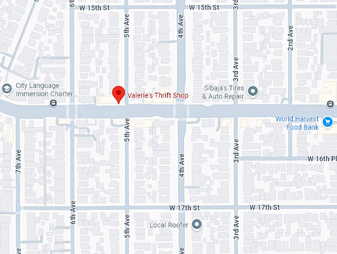 valerie's thrift shop map