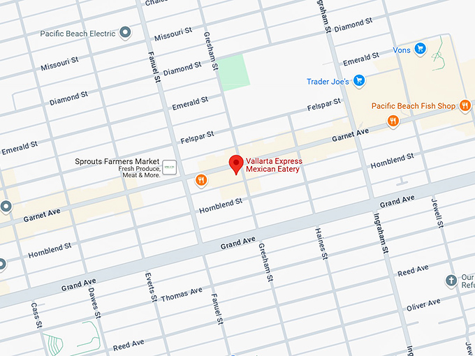 16. vallarta express mexican eatery (1375 garnet ave) map