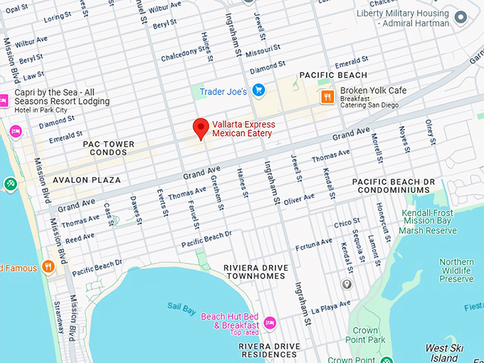 16. vallarta express mexican eatery map