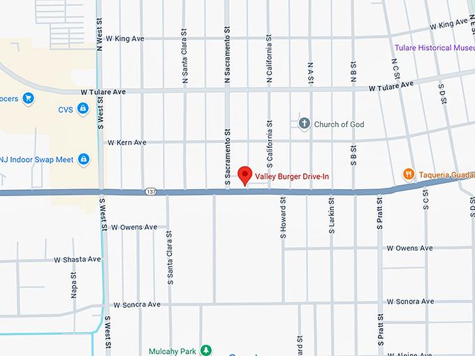 16. valley burger drive in map