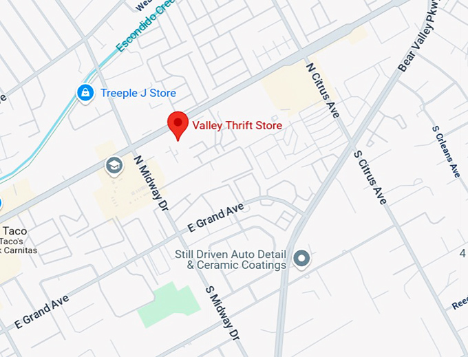 16. valley thrift store map