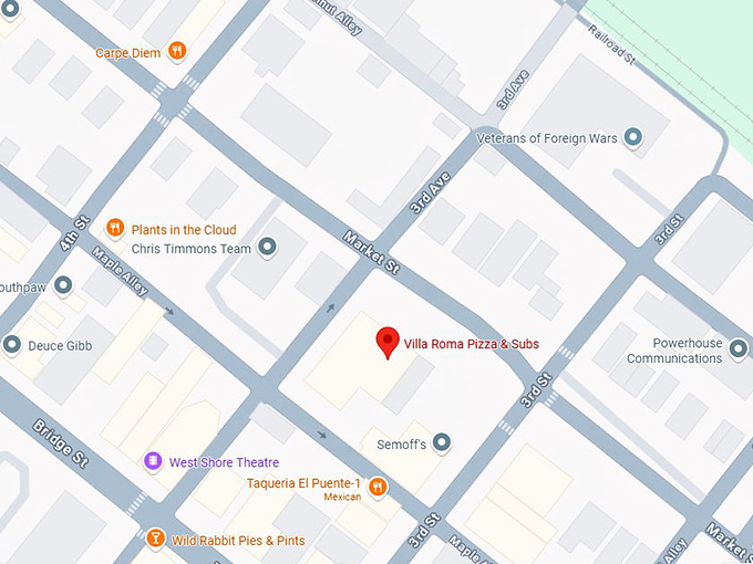 16. villa roma pizza & subs map