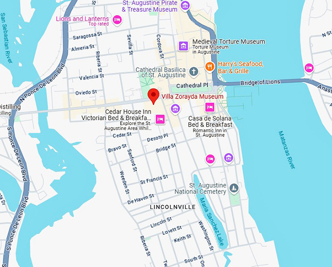 16. villa zorayda museum map