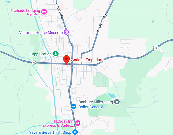 16. village antique emporium map