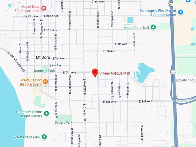 16. village antique mall map