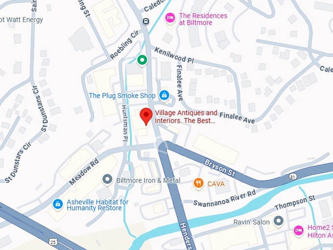 16. village antiques and interiors map