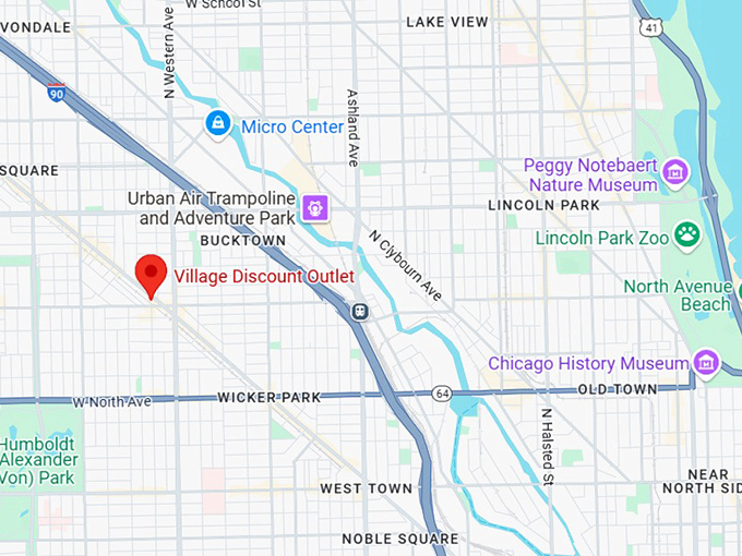 16. village discount outlet map