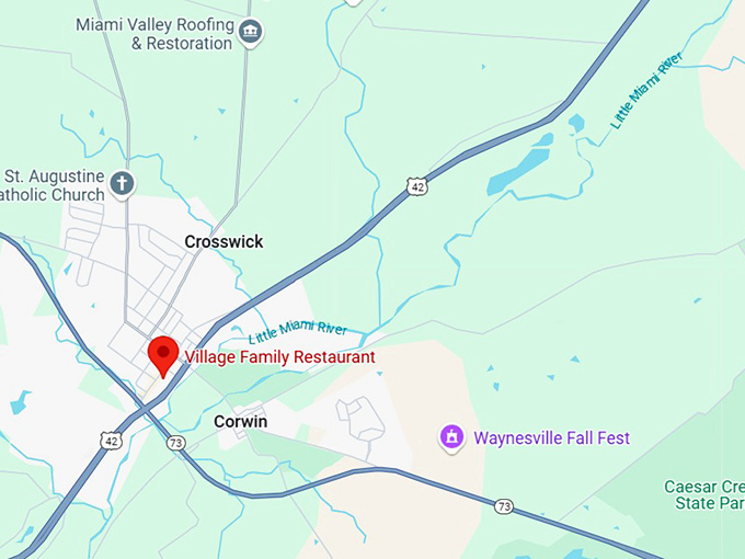 16. village family restaurant map