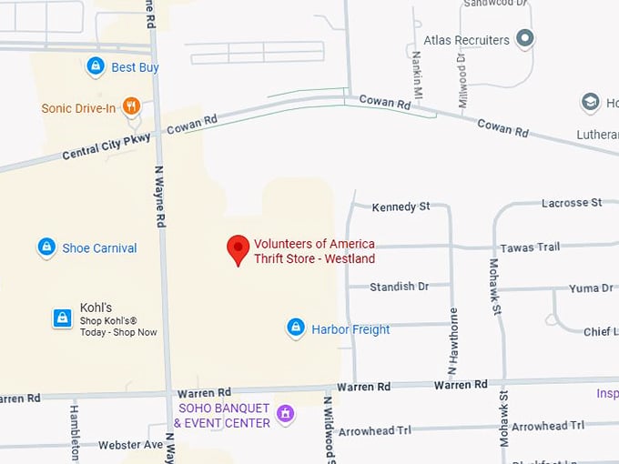 16. volunteers of america thrift store westland map