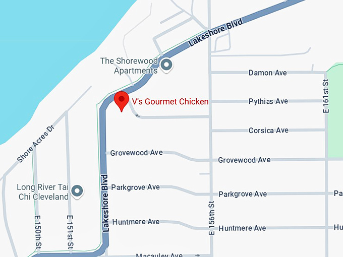 16. v's gourmet chicken map