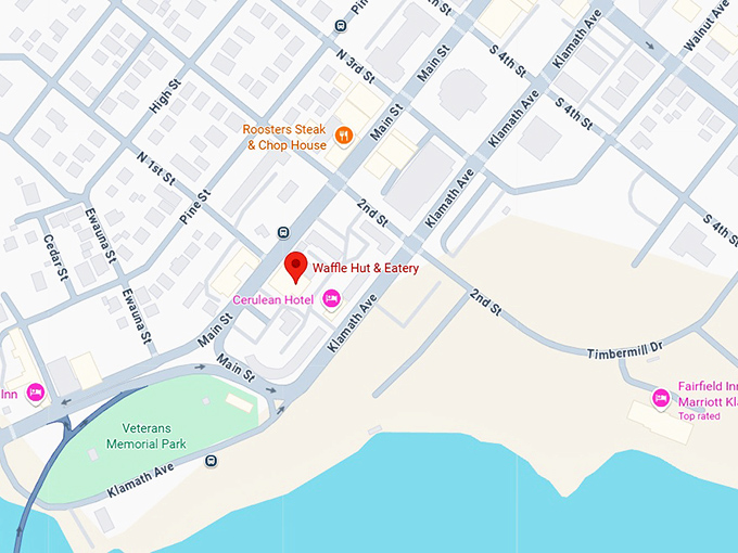 waffle hut & eatery map