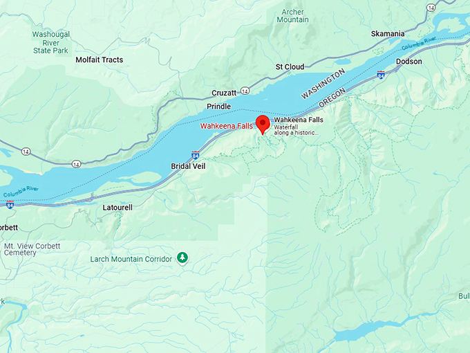 16. wahkeena falls map