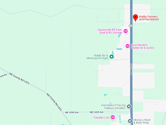 16. waldo farmers and flea market map