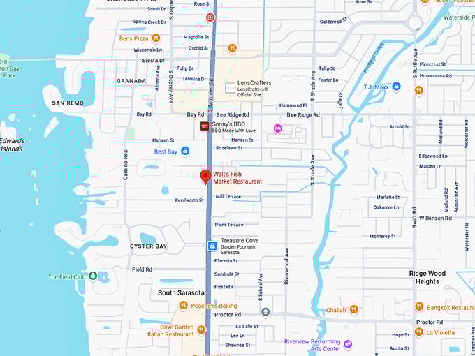 16. walt's fish market restaurant map