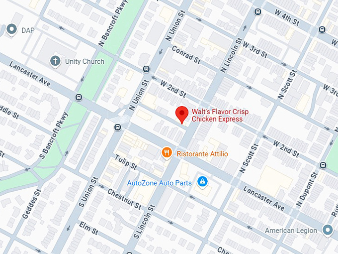 walt's flavor crisp chicken express map