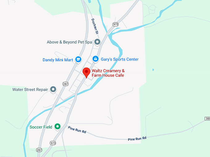 16. waltz creamery & farm house cafe map