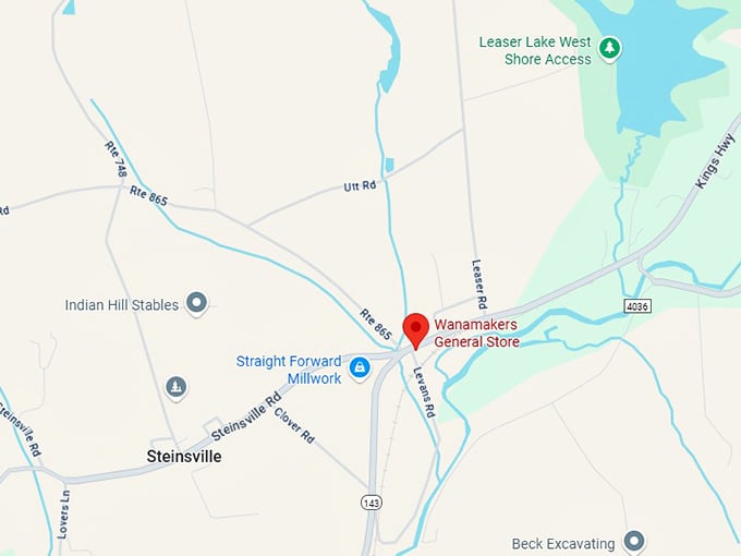 16. wanamakers general store map