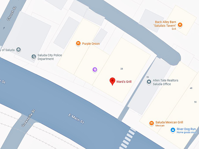 16. ward's grill map