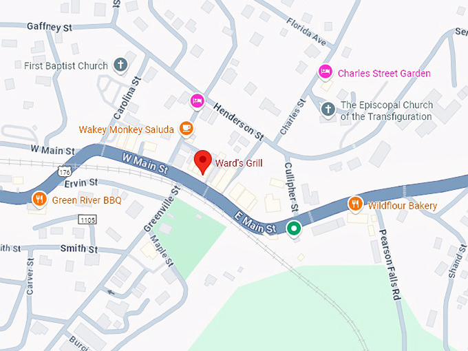 16. ward's grill map