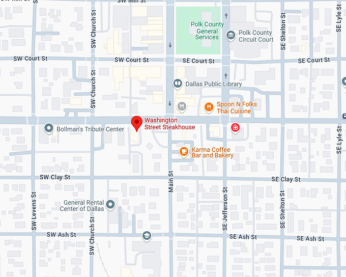 16. washington street steakhouse map