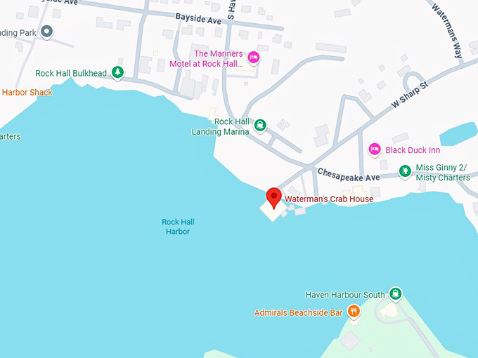 waterman's crab house map