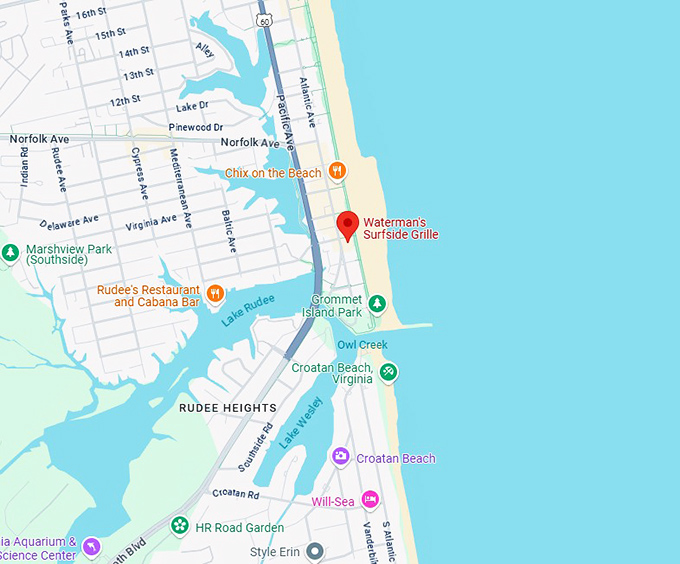 16. waterman's surfside grille map