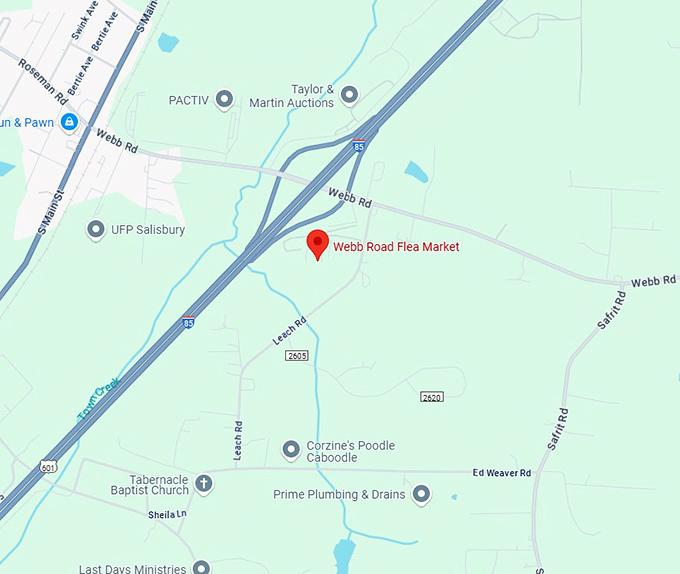 16. webb road flea market map