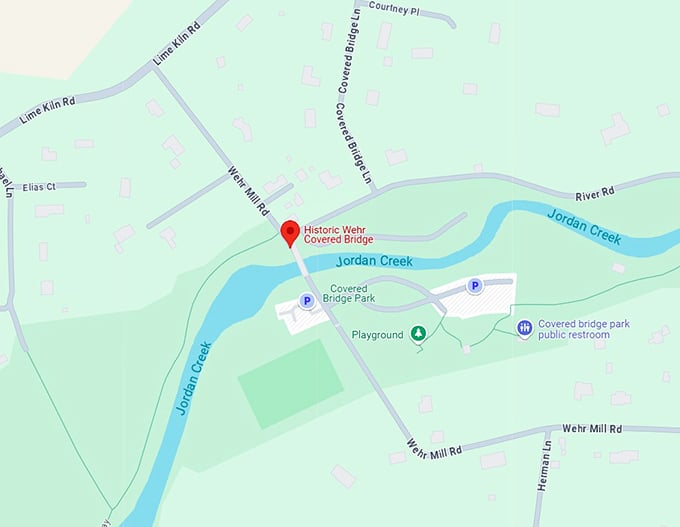 16. wehr covered bridge map