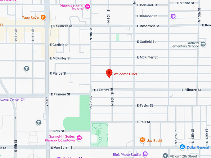 16. welcome diner map