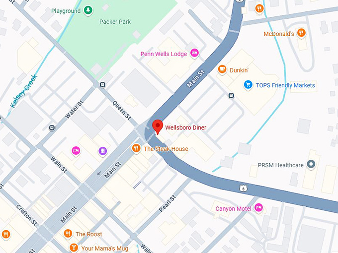 16. wellsboro diner map