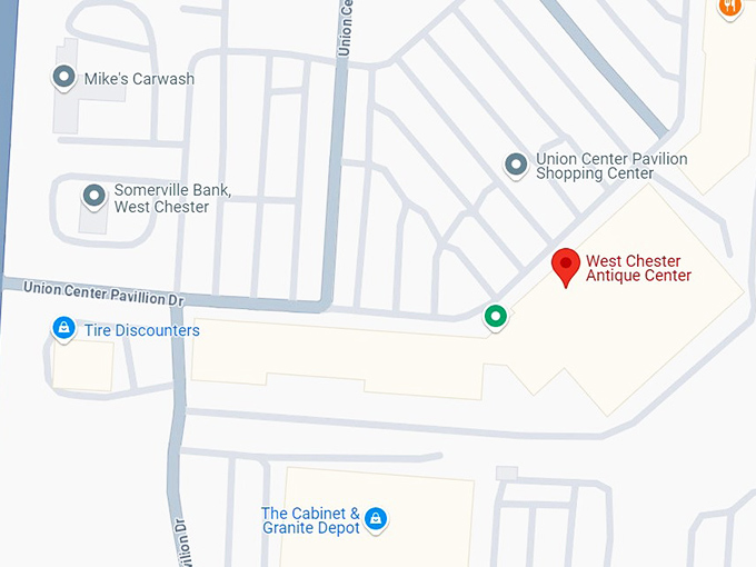 16. west chester antique center map
