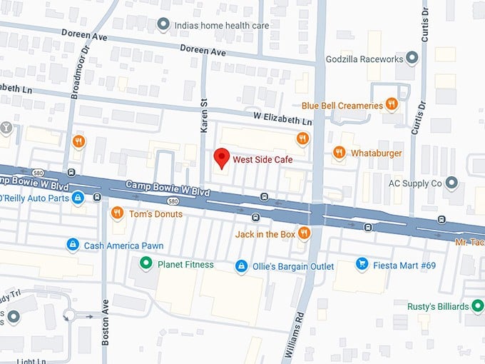 16. west side cafe map