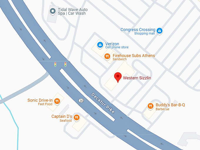 16. western sizzlin map