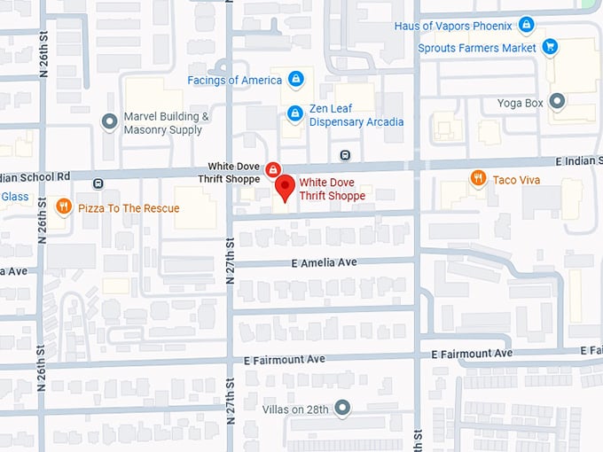 16. white dove thrift shoppe map