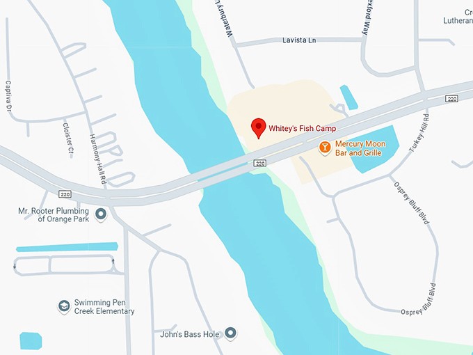 16. whitey's fish camp map