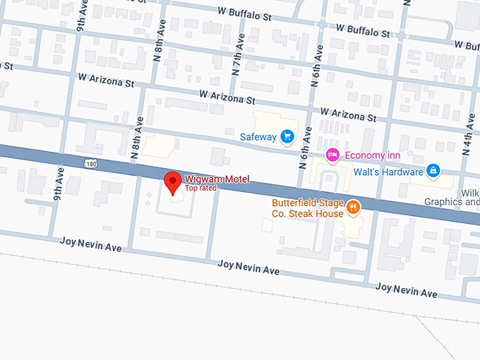 16. wigwam motel map